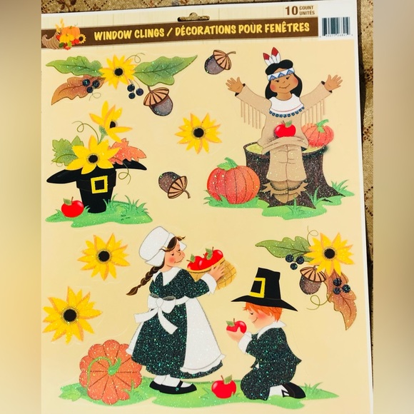 unbranded | Holiday | Thanksgiving Fall Vinyl Static Window Clings ...